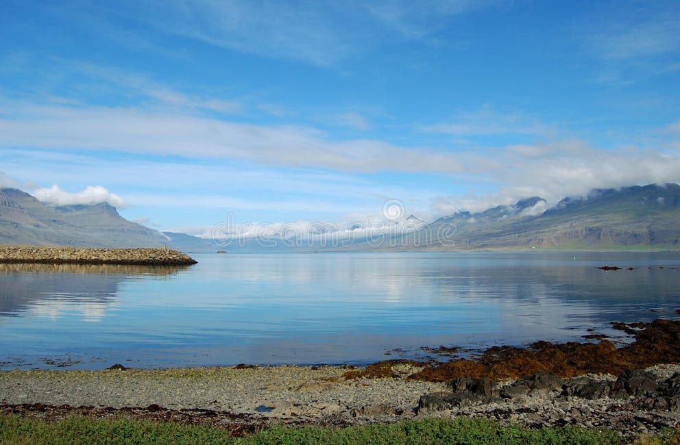 View on the Icelandic bay stock image. Image of scenic - 21958073