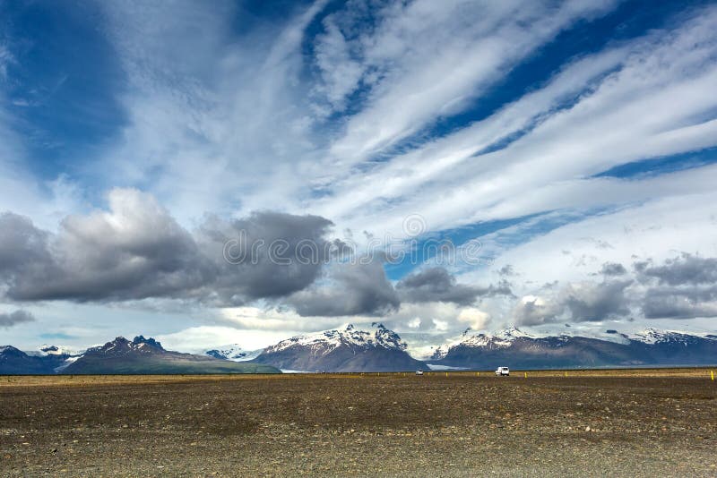 View at Icelandic Plains during Summertime Stock Photo - Image of plant ...