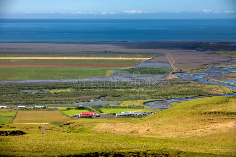 View at Icelandic Plains during Summertime Stock Image - Image of ...