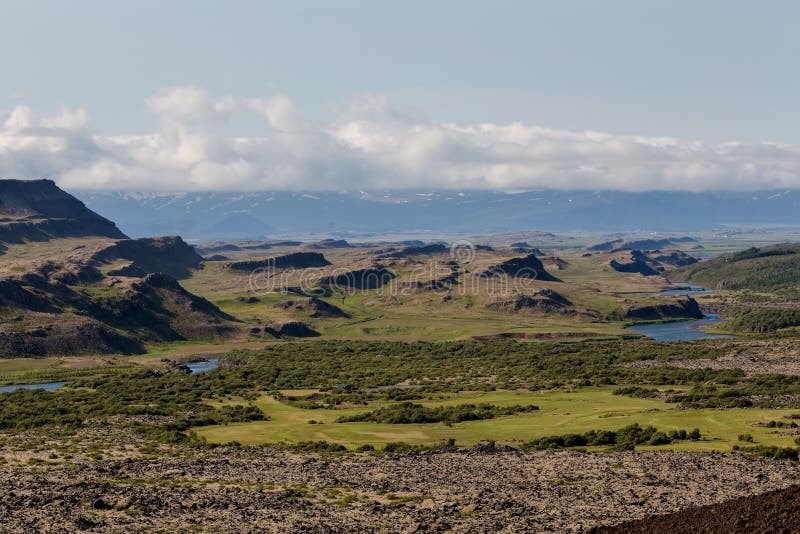 View at Icelandic Plains during Summertime Stock Image - Image of ...
