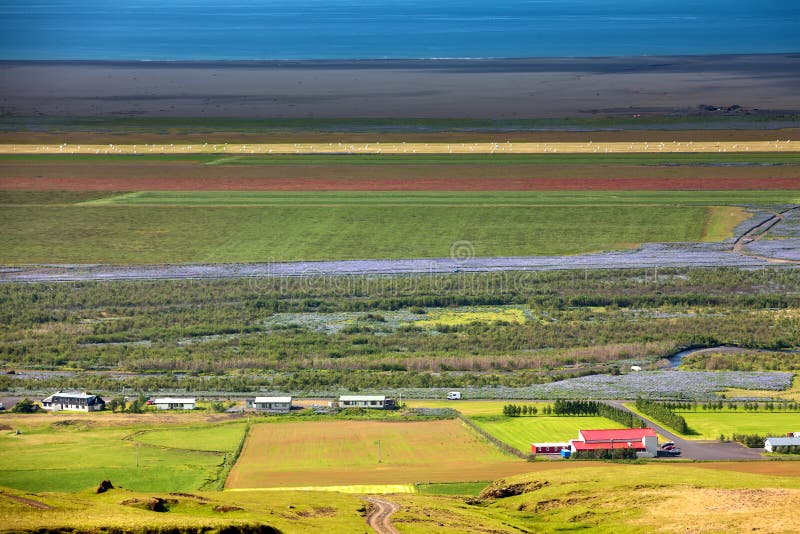 View at Icelandic Plains during Summertime Stock Image - Image of ...