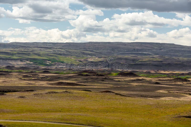 View at Icelandic Plains during Summertime Stock Photo - Image of ...