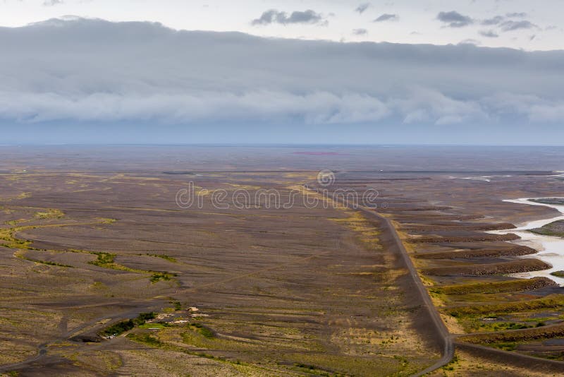 View at Icelandic Plains during Summertime Stock Image - Image of plant ...