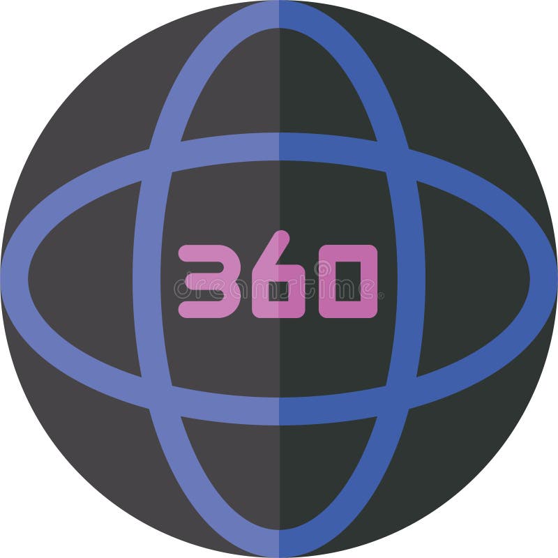360 View Icon stock vector. Illustration of human, digital - 240510169
