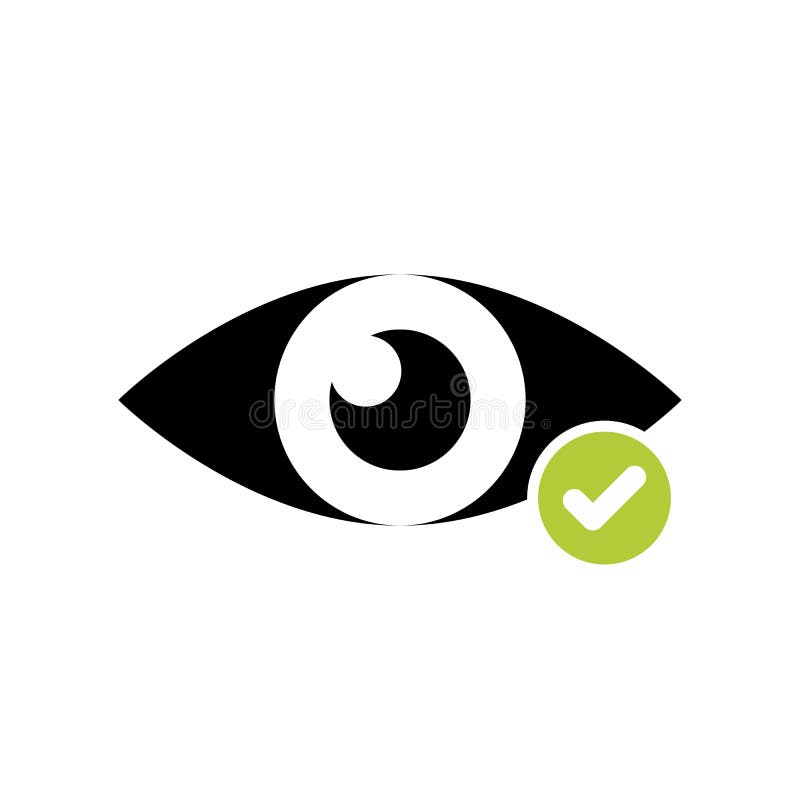 View Icon with Check Sign. View Icon and Approved, Confirm, Done, Tick ...