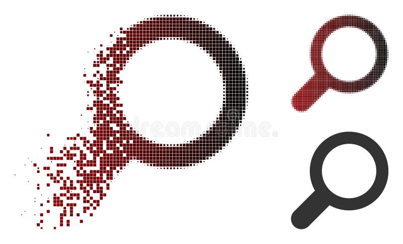 Disintegrating Pixel Halftone View Icon Stock Vector - Illustration of ...