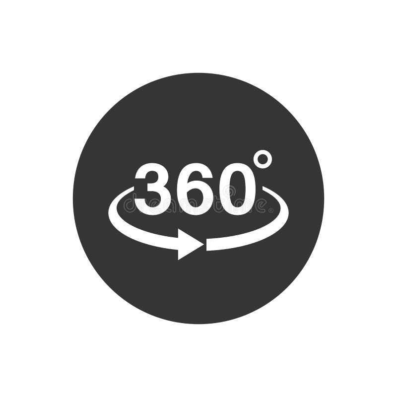 360 View Icon Graphic Design Template Vector Illustration Flat Style ...