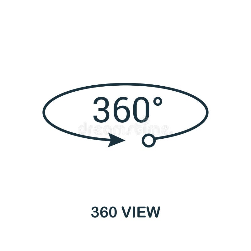 360 View Icon. Monochrome Style Design from Visual Device Icon ...