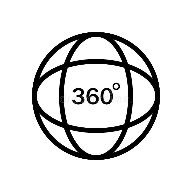 360 View Icon Vector. 360 Degree View Symbol Flat Design Stock Vector ...