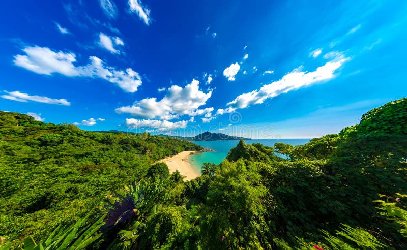 View on an Idyllic Exotic Coast on a Sunny Day in Thailand Stock Photo ...
