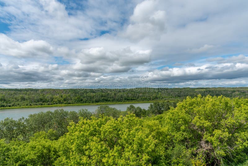View of the Saskatchewan River, Batoche Stock Photo - Image of canada ...