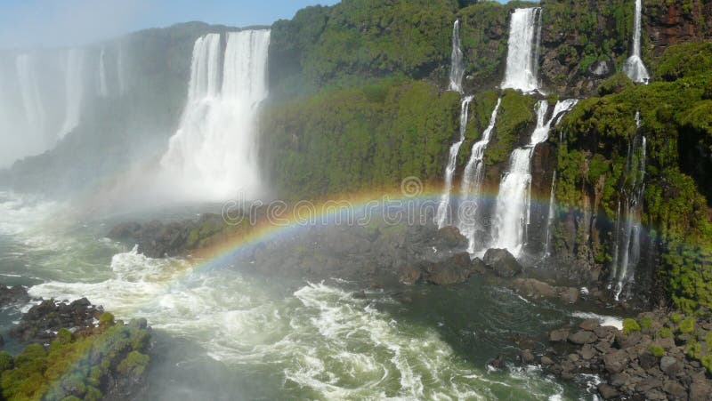 View of Iguazu Falls, Argentina Stock Photo - Image of rainforest, view ...