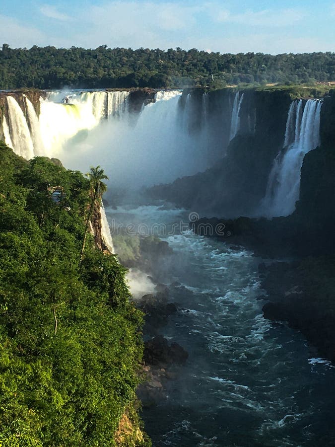 Iguazu Falls from Brazilian Side Stock Photo - Image of falls, fall ...