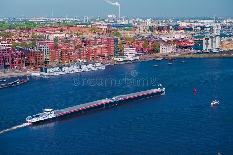 View on IJ, Amsterdam S Waterfront Editorial Stock Photo - Image of ...