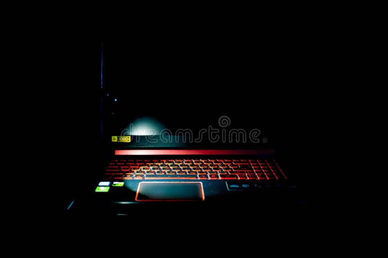 View of Illuminated Keyboard for Gaming. Backlit Keyboard with ...