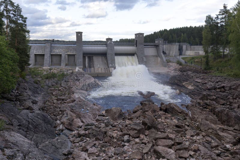 View of Imatra waterfall editorial photo. Image of show - 336092671