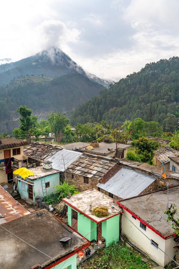 The View of Indian Remote Village Stock Photo - Image of green, house ...
