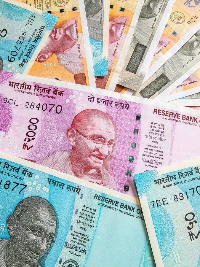 Indian rupees, new notes. stock image. Image of paper - 127817363