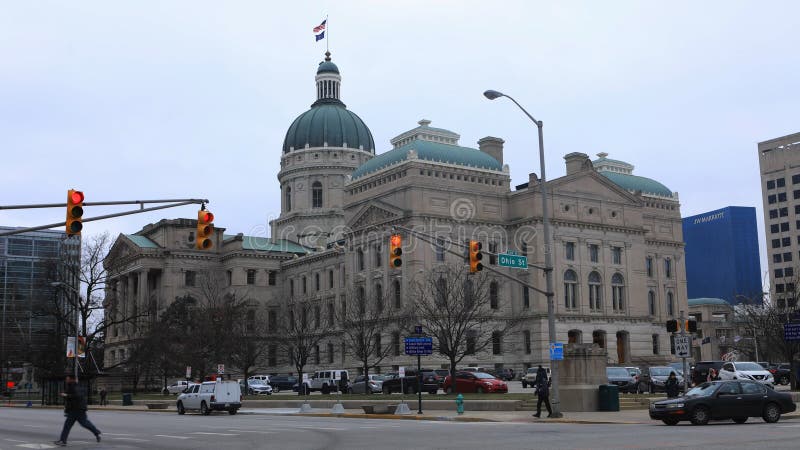 View Indiana State Capital Building, Indianapolis 4K Stock Footage ...