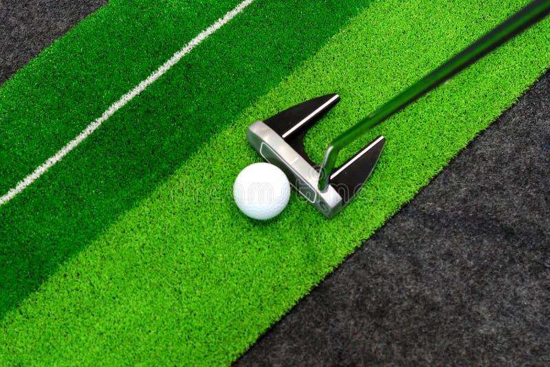 View of Indoor Golf Toy Play Setup Stock Image - Image of grass ...