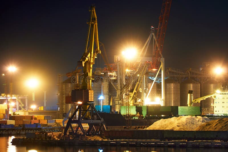 Cargo loading in the port stock photo. Image of sail, quay - 6289612