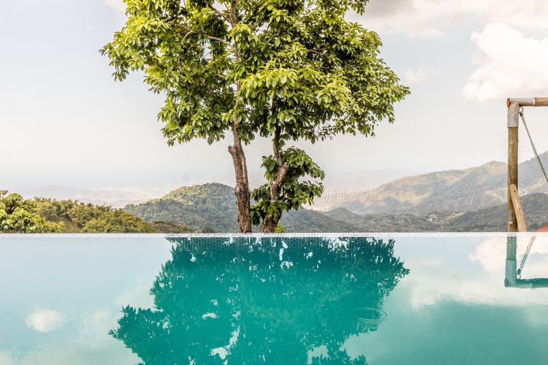 View of an Infinite Pool Above Minca, Colomb Stock Photo - Image of ...