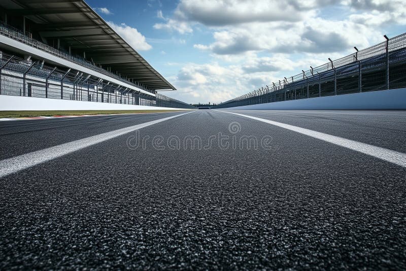 View of the Infinity Empty Asphalt International Race Track Ai Photo ...