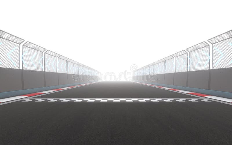 View of the Infinity Empty Asphalt International Race Track, 3d ...