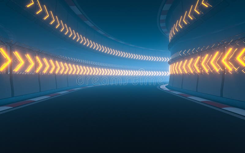 View of the Infinity Empty Asphalt International Race Track, 3d ...