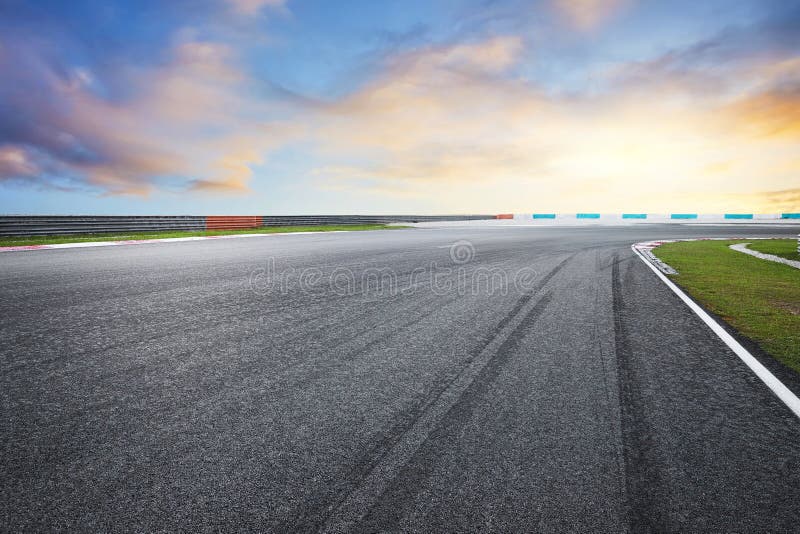 View of the Infinity Empty Asphalt International Race Track. Stock ...
