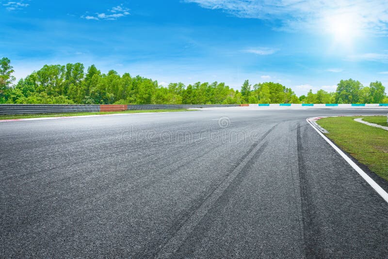 View of the Infinity Empty Asphalt International Race Track. Stock ...