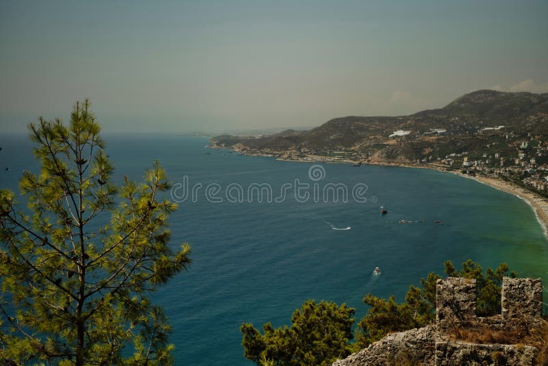 View from the Inner Castle, Alanya, Turkey Stock Photo - Image of ...