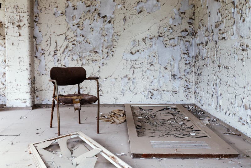 View from Inside the Abandoned Building. Stock Image - Image of retro ...