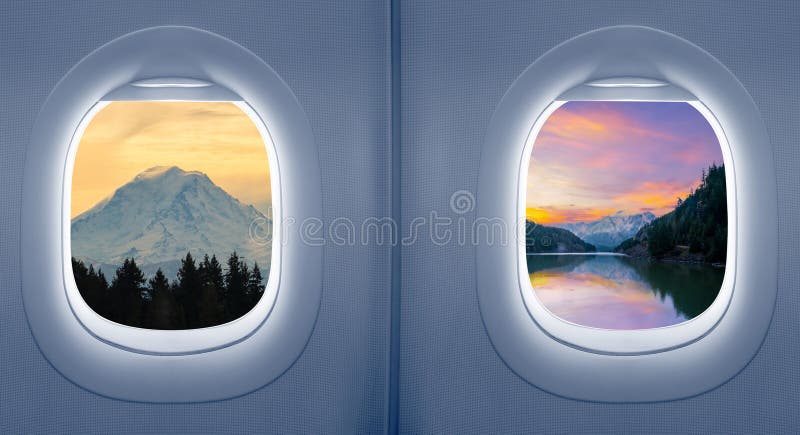 View from Inside an Airplane Windows, Concept Travels and ...