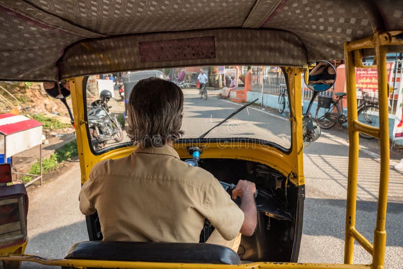 View from the Inside of an Auto Rickshaw in Kerala State, India ...