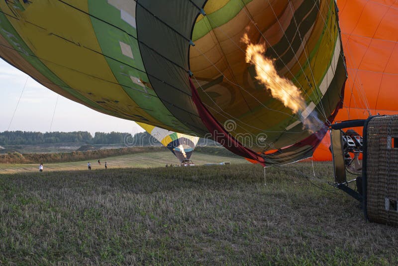 View of the Inside of the Balloon with Fire Stock Photo - Image of ...