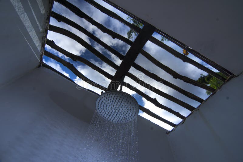 View of the Inside of the Bathroom Open Top Stock Photo - Image of ...