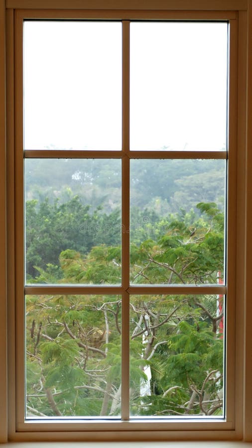 View from Inside from a Beautiful Traditional Window Stock Image ...