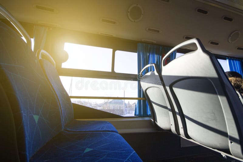 View from Inside the Bus Window through Dirty Glass Stock Photo - Image ...