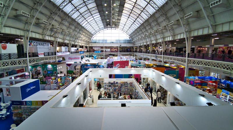 View Inside a Bustling Convention Center Showcasing Diverse Merchandise ...