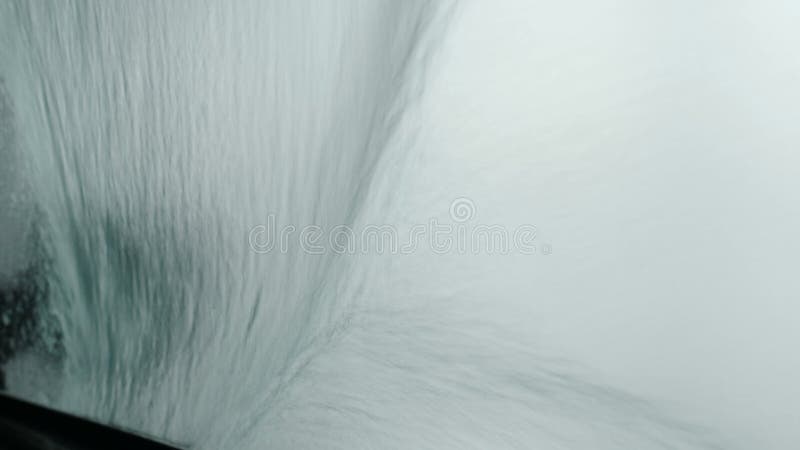 View from Inside Car Being Washed in Automatic Car Wash Machine. Car ...