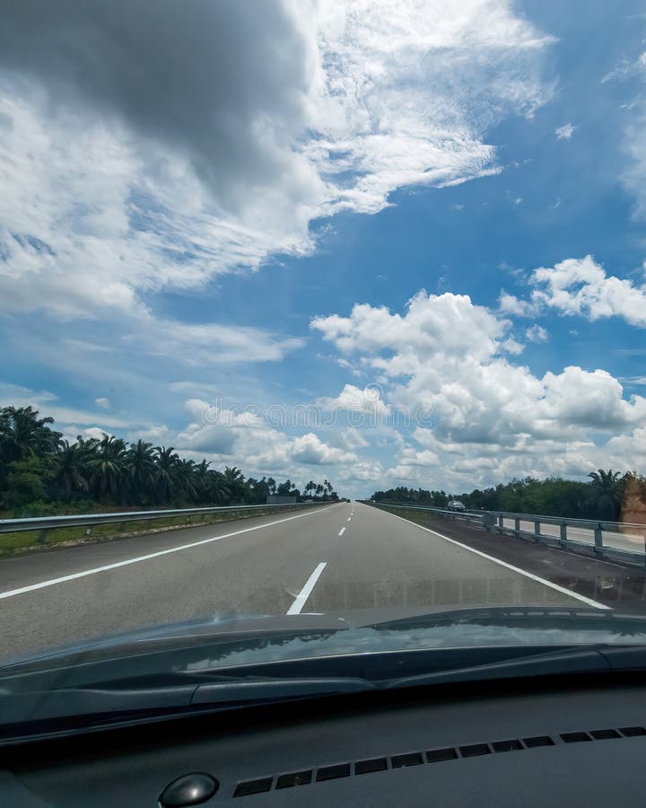 View from Inside the Car on the Road in Terengganu, Malaysia Stock ...