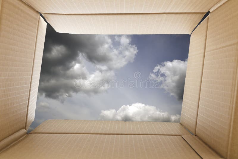 View from Inside a Cardboard Box Stock Photo - Image of empty, frame ...