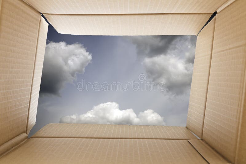 View from Inside a Cardboard Box Stock Image - Image of inside, drama ...