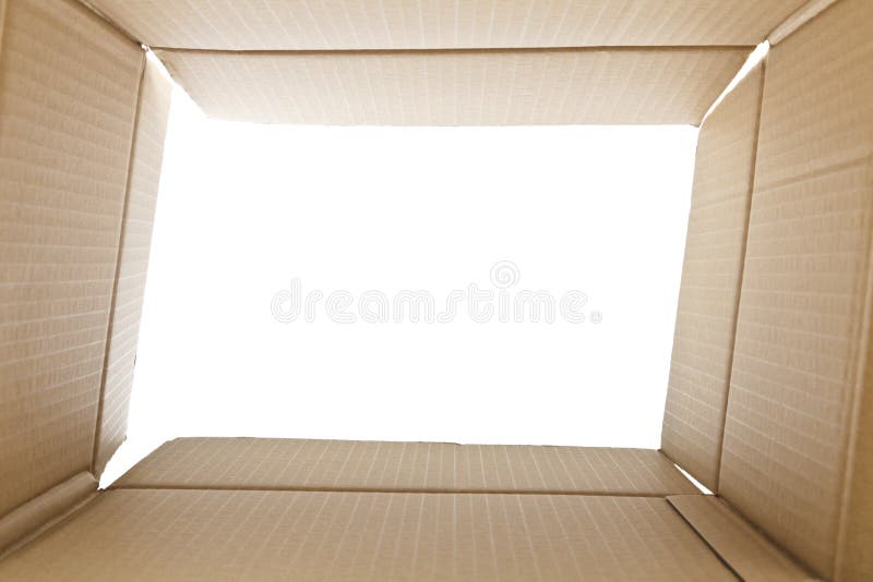 View from Inside a Cardboard Box Stock Image - Image of brown, texture ...