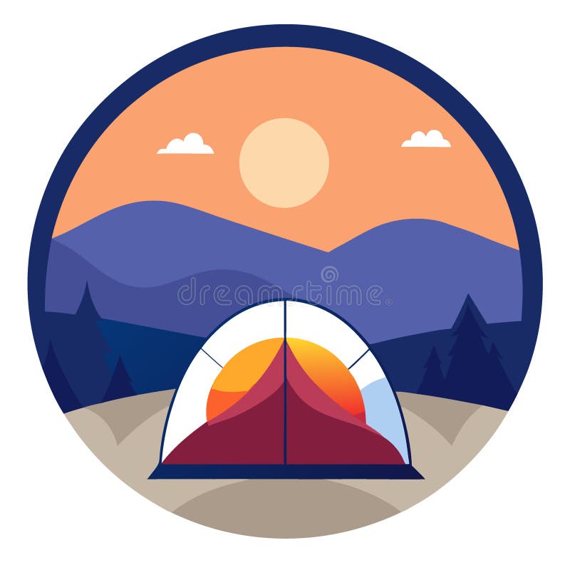 View from Inside the Dome Tent in the Morning Time with the Sun Rise ...