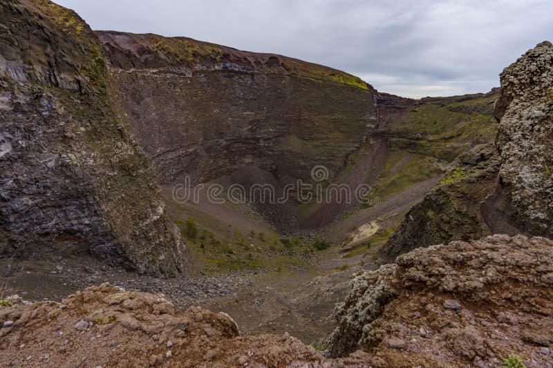 View Inside an Extinct Volcano Stock Photo - Image of nature, danger ...
