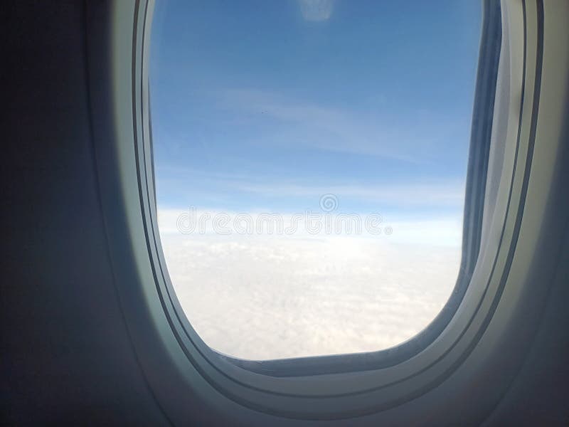 View from Inside Flight Sun Light and Sky Stock Image - Image of inside ...