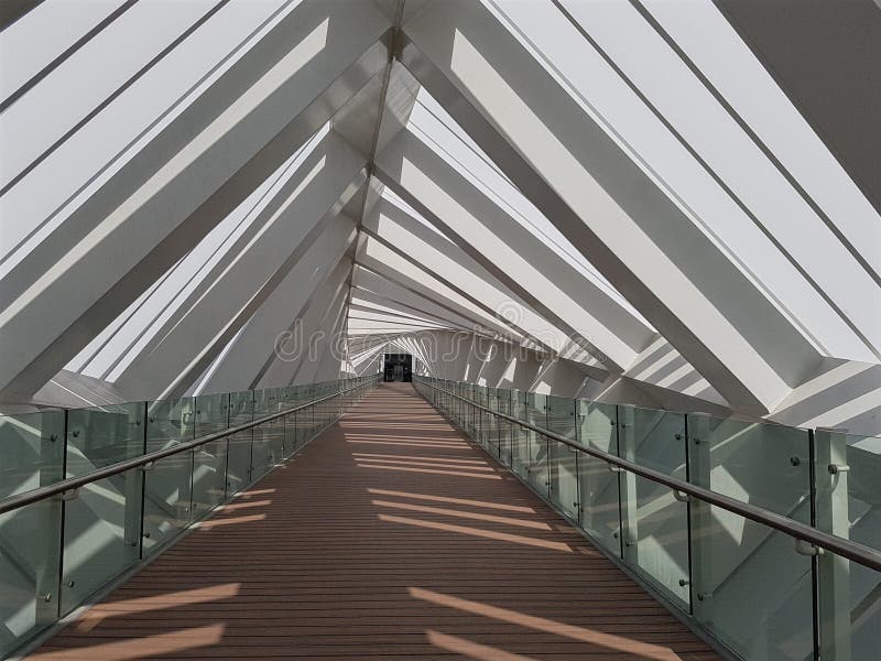View from Inside a Footbridge with a Very Specific Design: Twisted ...