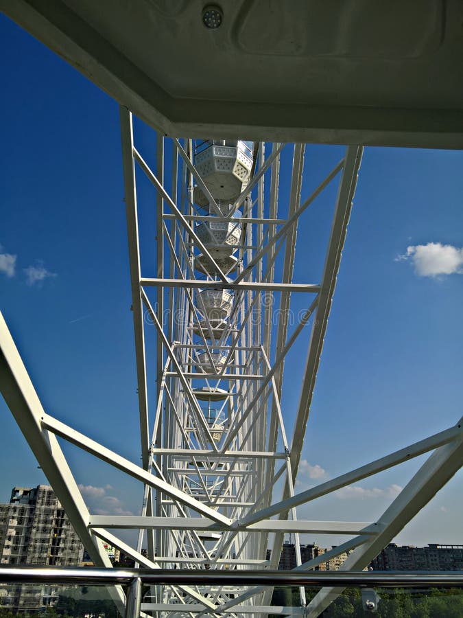 View Inside a Fun Fair Wheel Stock Photo - Image of landscape, inside ...